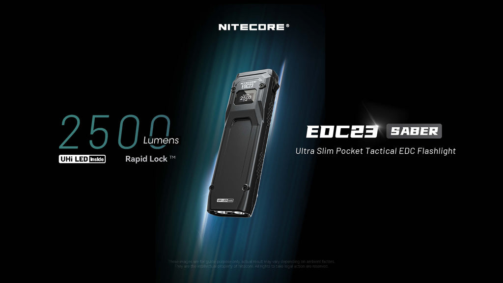 Nitecore EDC23 2500 Lumen USB-C Rechargeable Ultra-Slim EDC Flashlight – PhotonLight.com, Inc