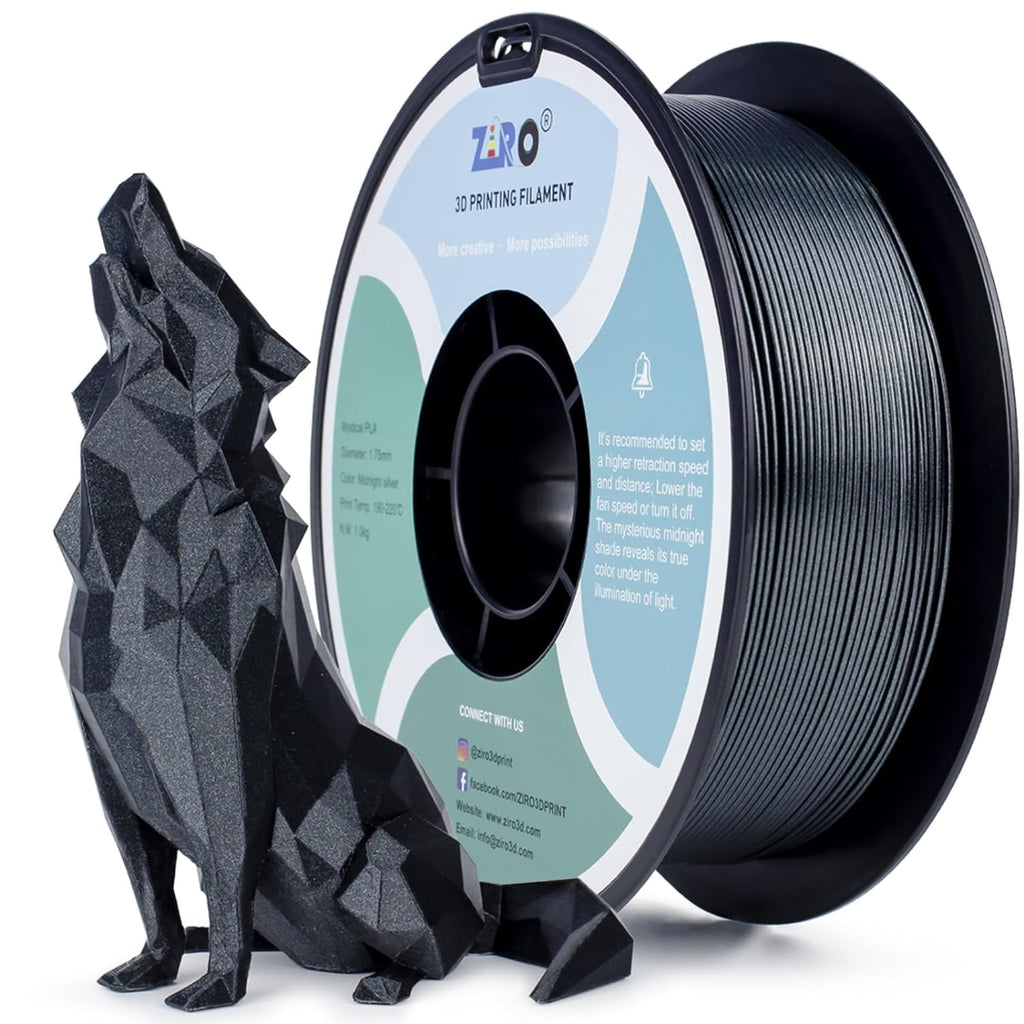 Ziro 'Mystical' Ultra-Fine Glitter-PLA 1.75 3D Printer Filament, 1kg ...