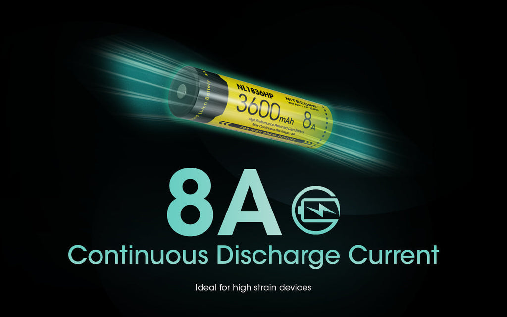 Nitecore NL1836HP 3600mAh Rechargeable 18650 Battery – PhotonLight.com, Inc