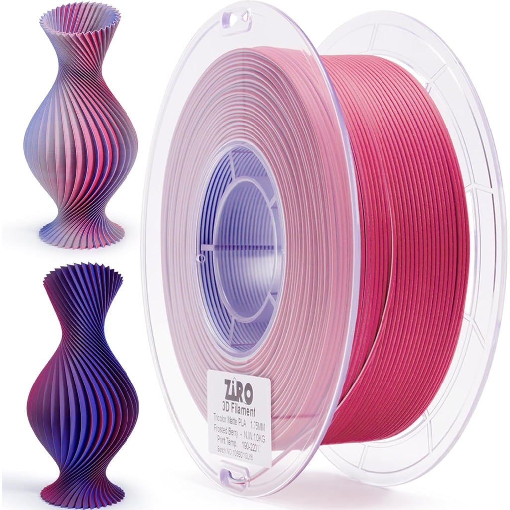 Ziro Tri-color/Co-Extrusion Matte PLA 3D Printer Filament 1.75mm ...
