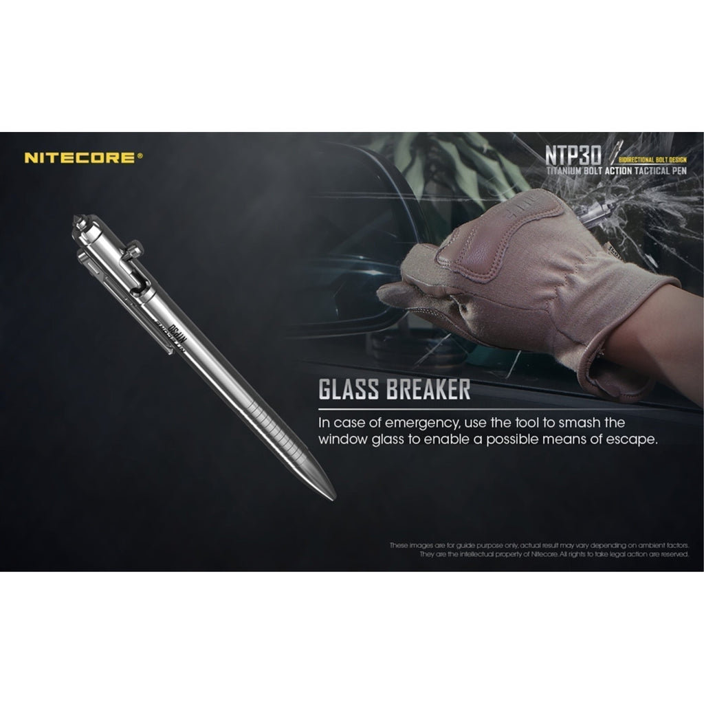 Nitecore NTP30 Tactical Pen-Nitecore NTP30 Titanium Bidirectional Bolt ...